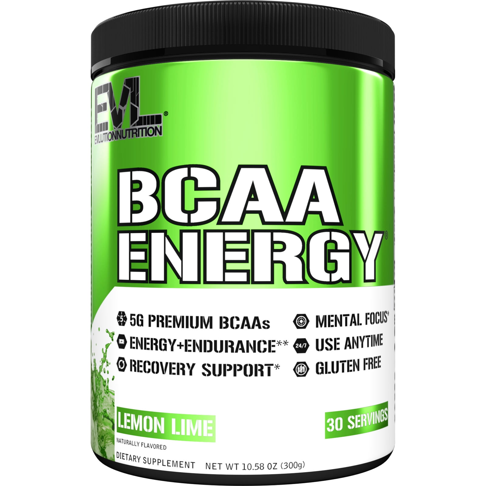 EVL BCAA Powder - Lemon Lime Flavor with Vitamin B12 & C | Amerikasepetim