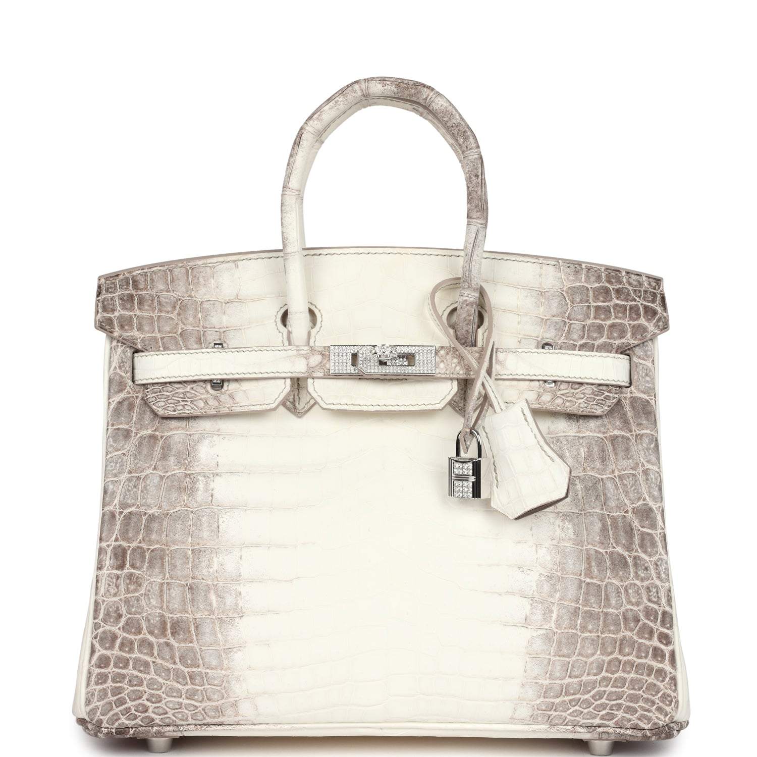 Hermès Birkin 25 Himalaya Niloticus Crocodile Diamond Encrusted ...
